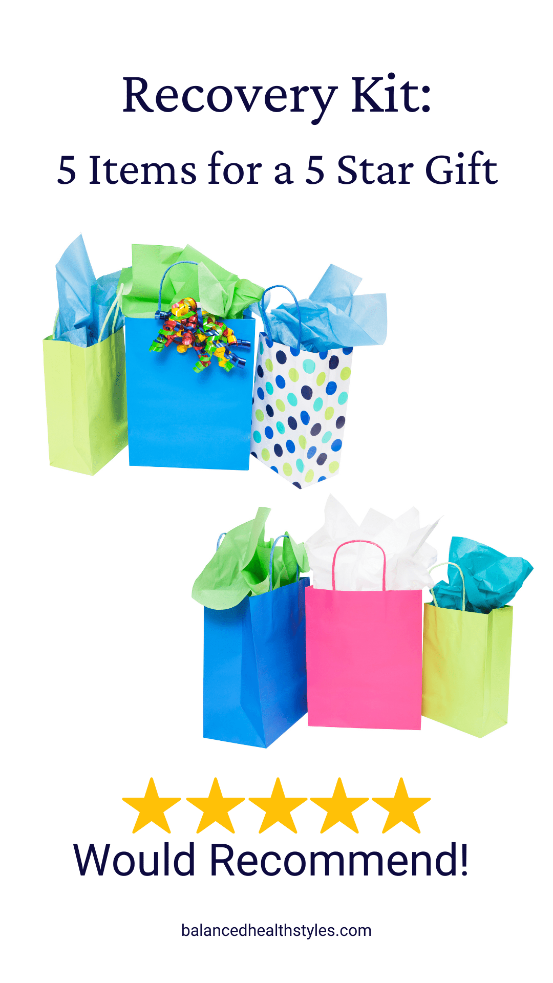 Stress Reducing Recovery Kit: 5 Items for a 5 Star Gift