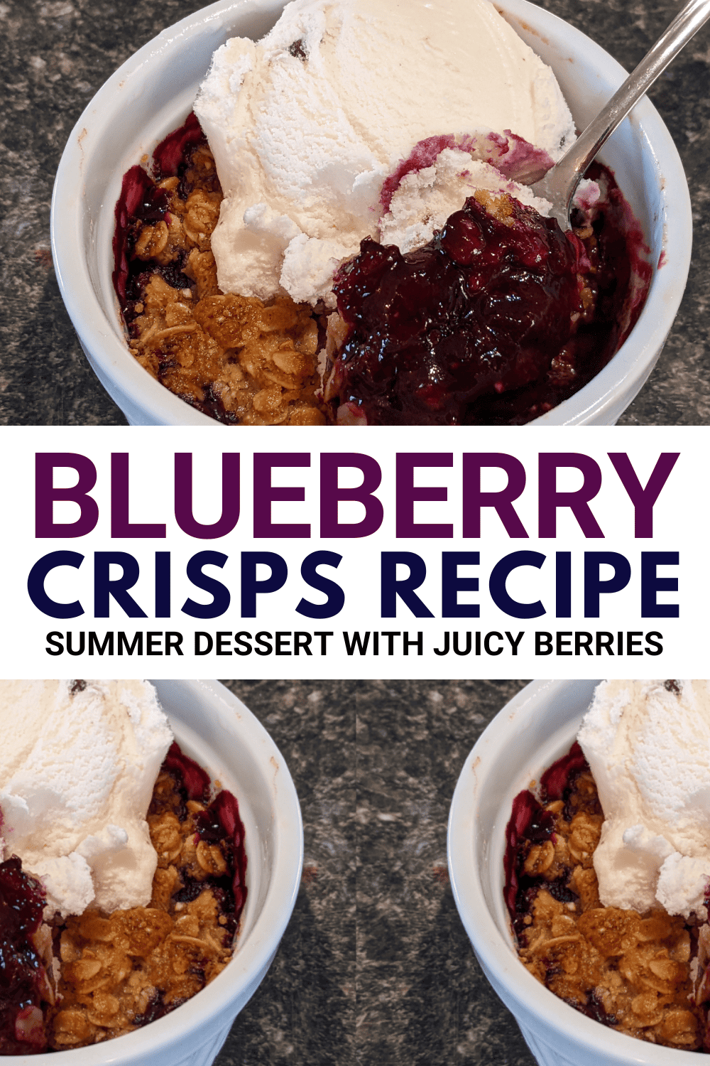 Individual Blueberry Crisps for 4